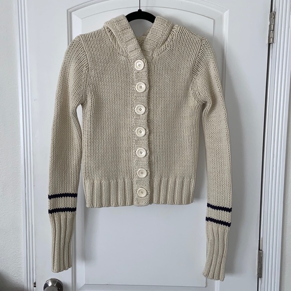Moth | Sweaters | Moth Crop Hooded Cardigan Sweater Fitted M | Poshmark